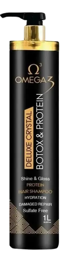 DELUXE CRYSTAL OMEGA 3 Botox et protéines Après-shampooing -1000ml ...