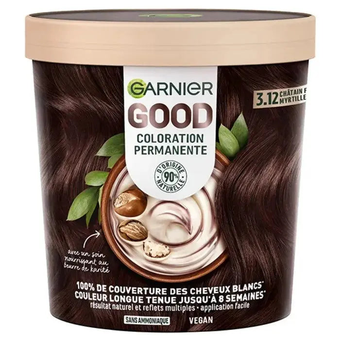 Garnier Good Coloración Permanente 3.12 Châtain Foncé Myrtille - 160ml ...
