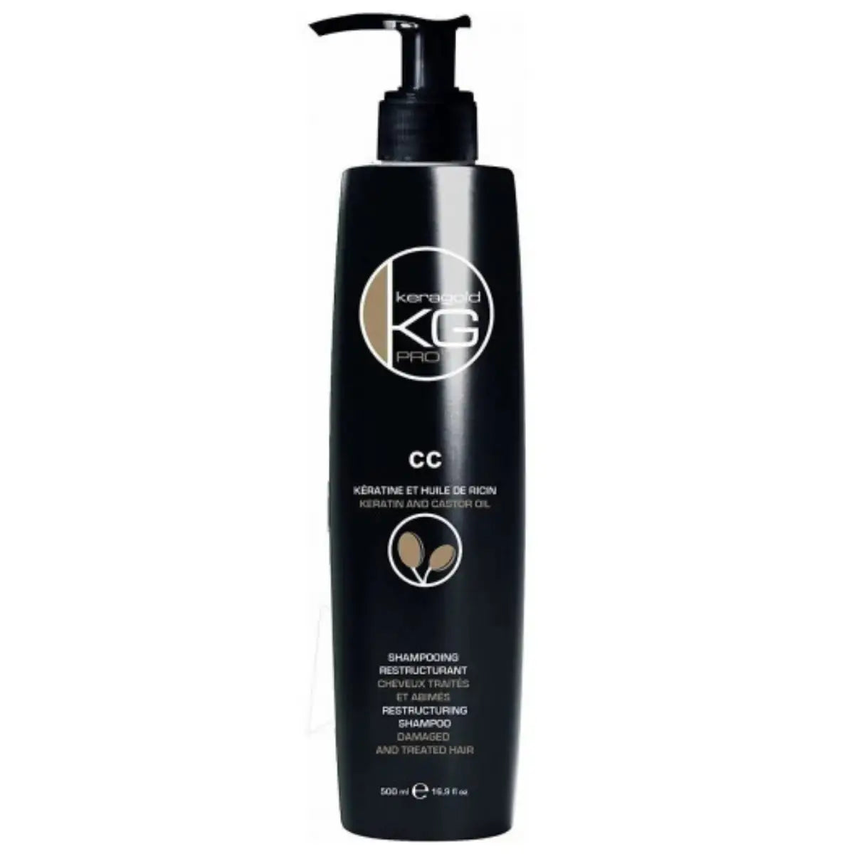KERAGOLD pro shampoing CC kératine et Huile de Ricin cheveux abîmés ...