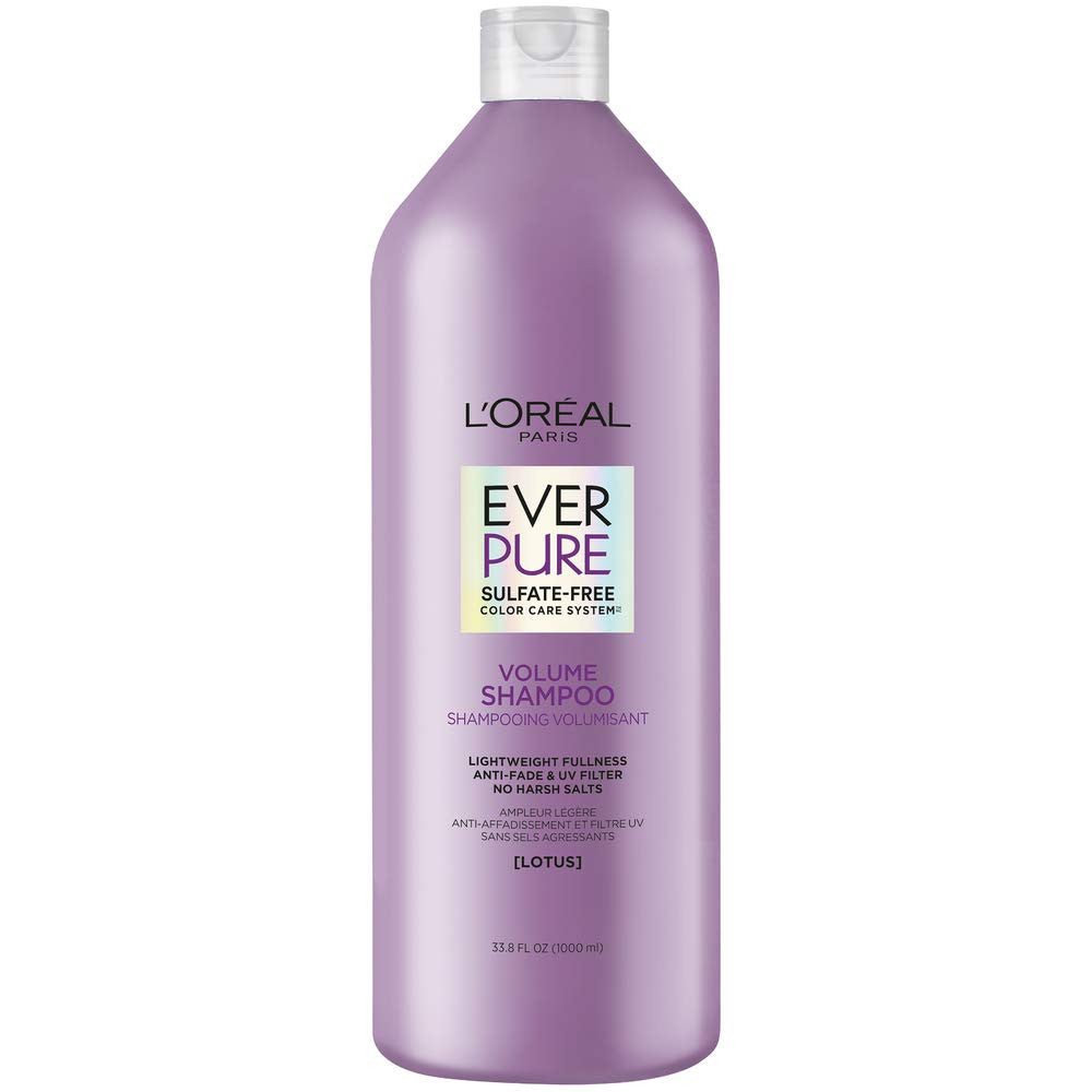 L’Oréal Paris EverPure Shampoing Volume sans sulfate cheveux colorés ...